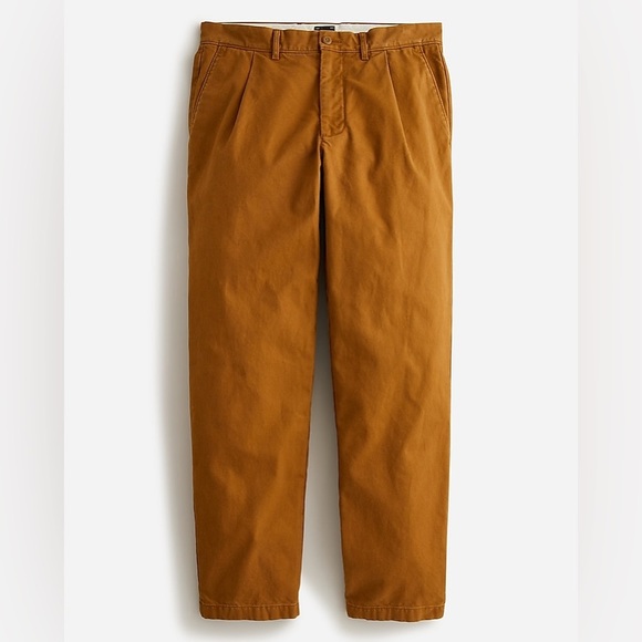 J. Crew | Pants | Jcrew Mens Classic Pleated Chino Pants Straight Fit ...